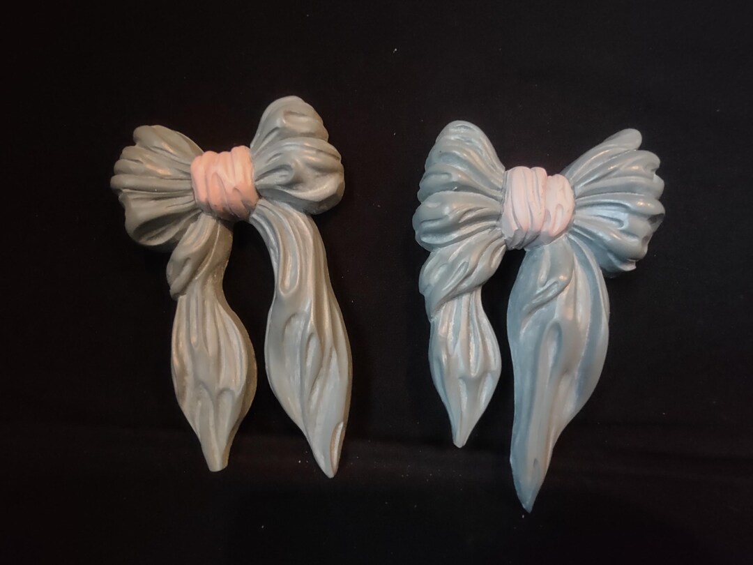 Vintage Kawaii Cottagecore Pink Blue Bows Ribbon Wall Hanging Decor ...