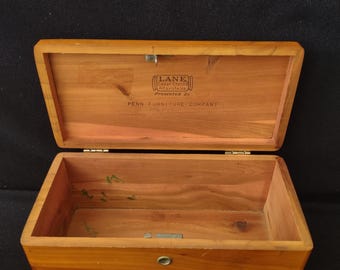 Mid Century 1940's Lane Cedar Salesman Sample Keepsake Trinket Box ...