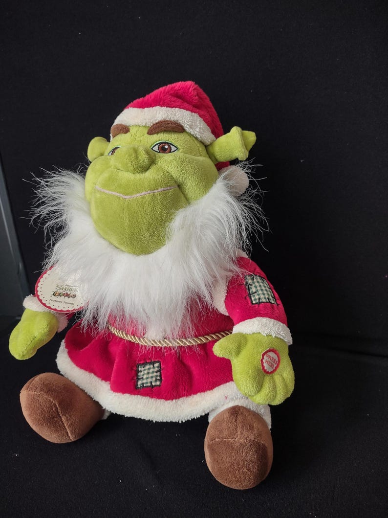 Hallmarl Shrek the Halls Talking Ogre Claus Plush Santa Stuffed 11 ...