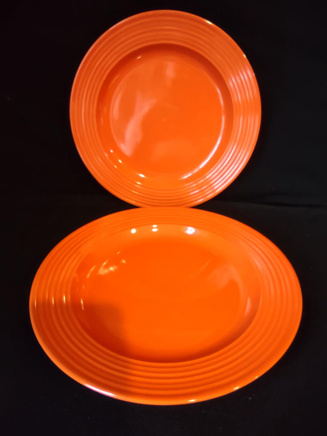 Set of 2 Orange Dinner Plates Royal Norfolk Fall Thanksgiving lot 2292 ...