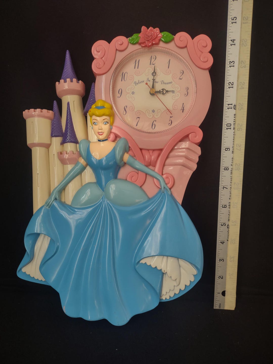 Disney Princess Clock Wall Decor Blue Pink lot 2533c - Etsy