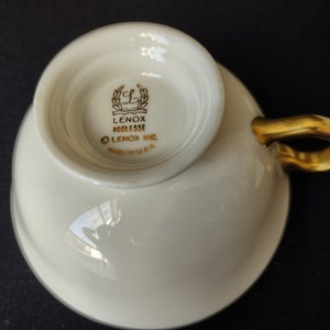 Vintage Lenox Noblesse Gold Trim Tea Cup With Saucer (lot 1805) - Etsy