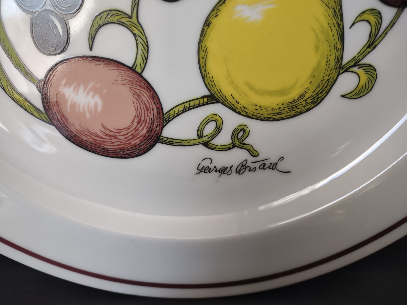 Set 4 Dinner Plate Arbor George Briard Fruit Grape - Etsy