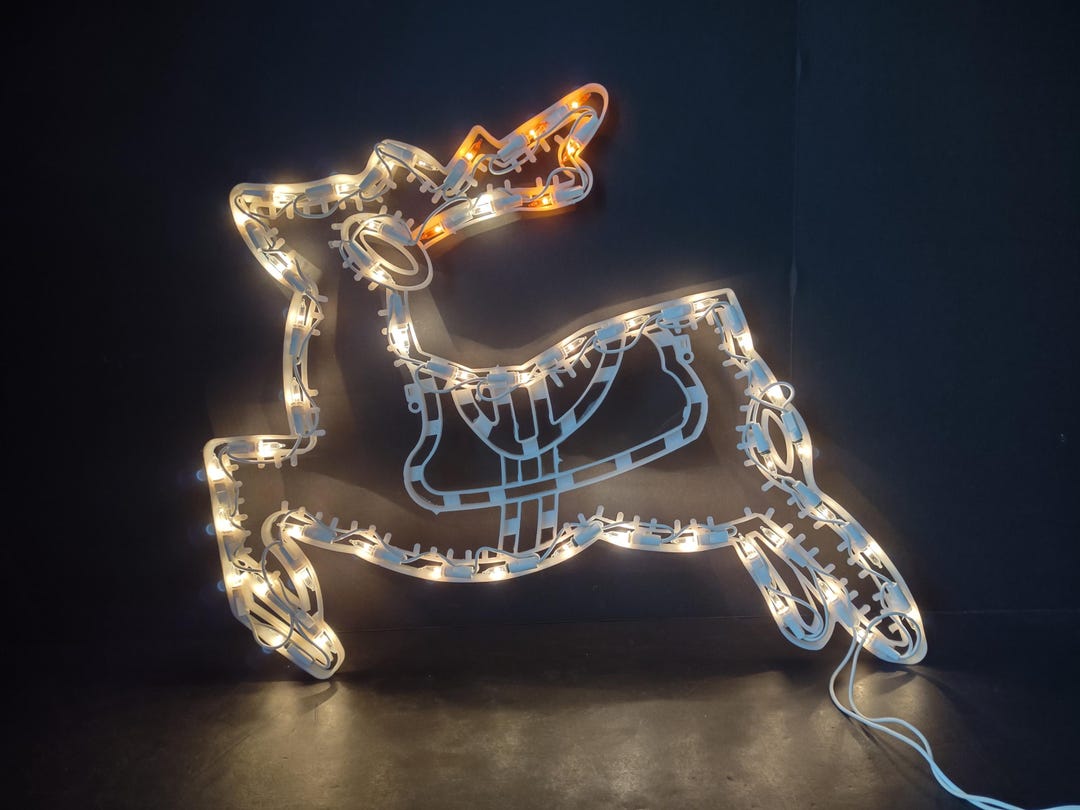 Vintage Christmas Window Mantle Sculpture Reindeer 20" Lighted (lot ...