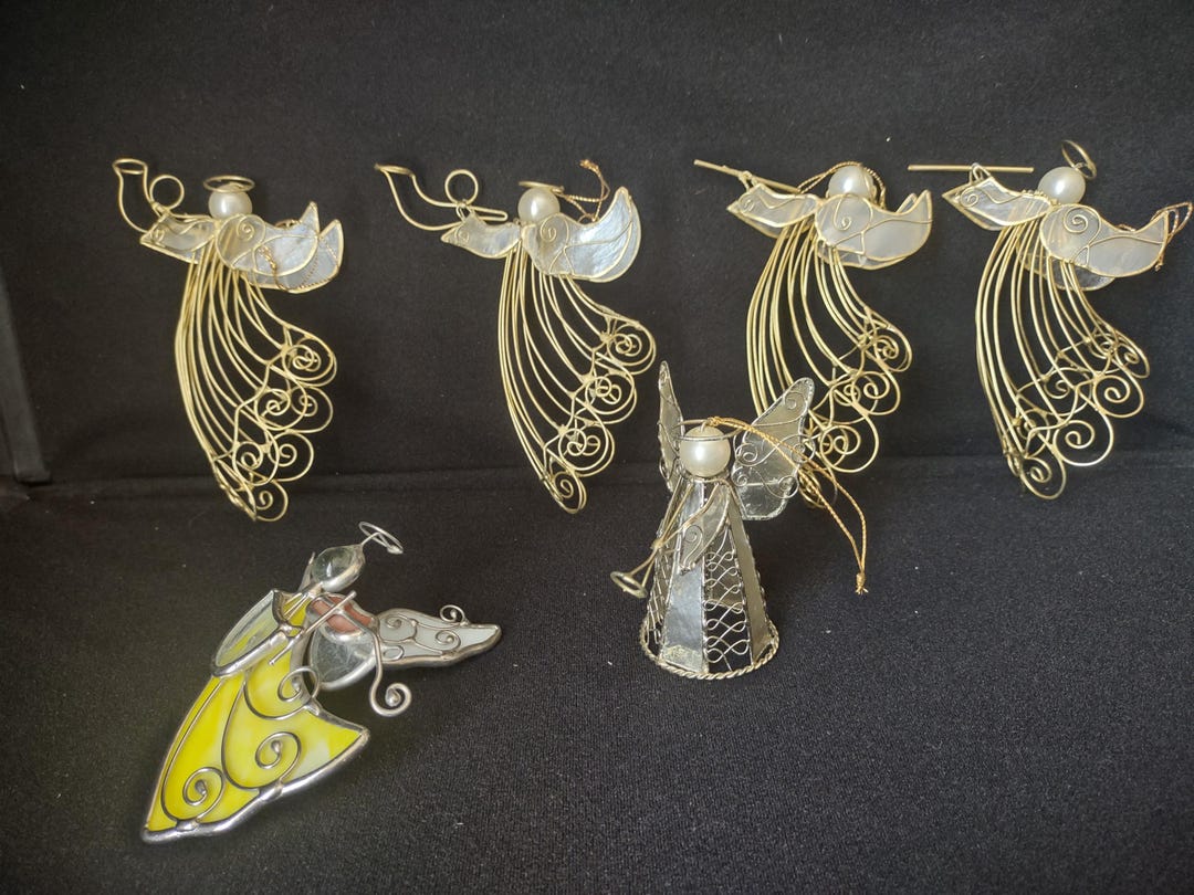 Set of 6 Wire Angels Christmas Ornament (lot 1757) - Etsy