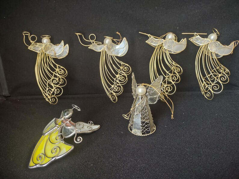 Set of 6 Wire Angels Christmas Ornament (lot 1757) - Etsy