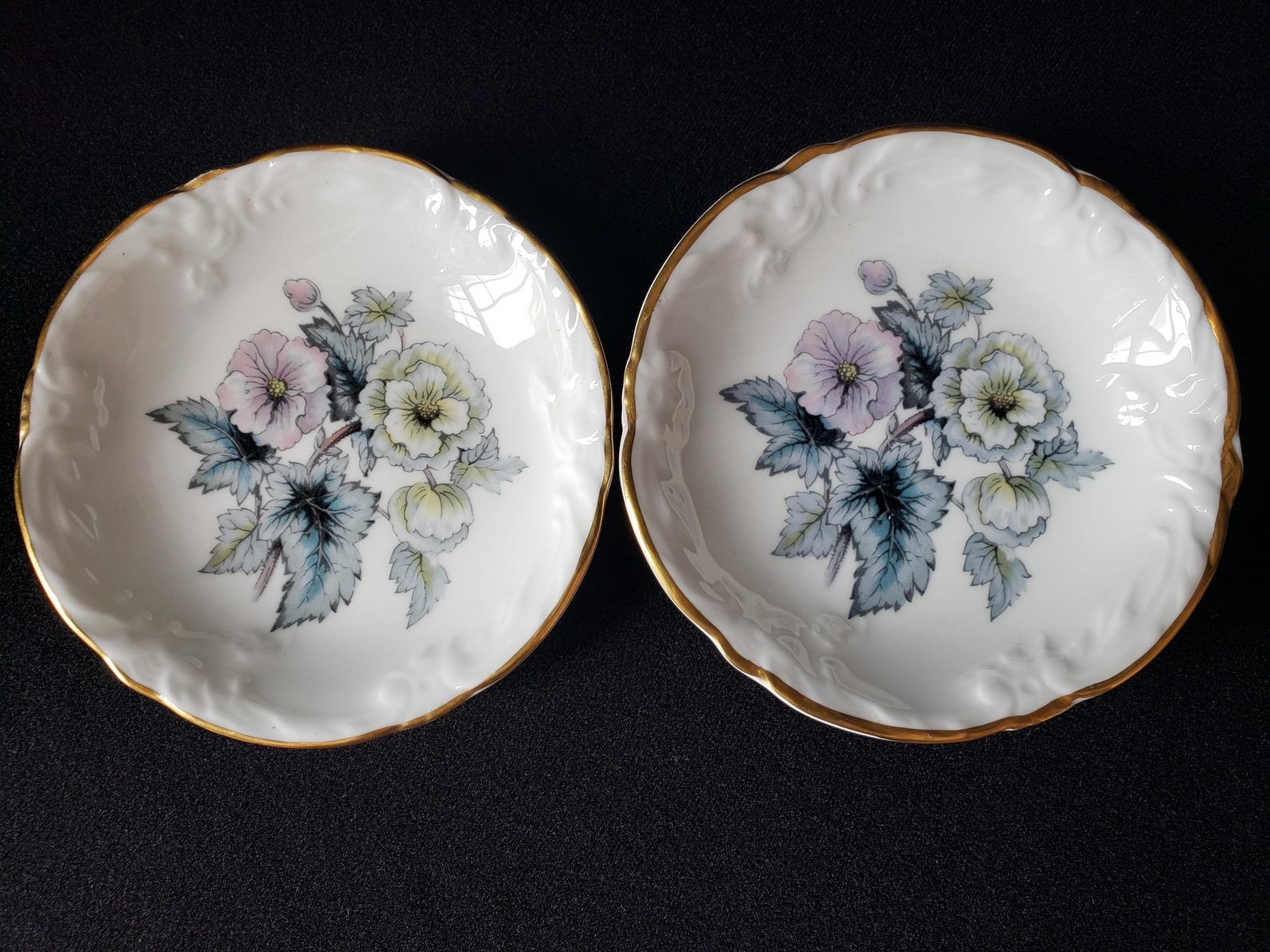 Vintage Royal Worcester Set 2 Coaster Small Dish Gold Trim 4lot 2070 - Etsy