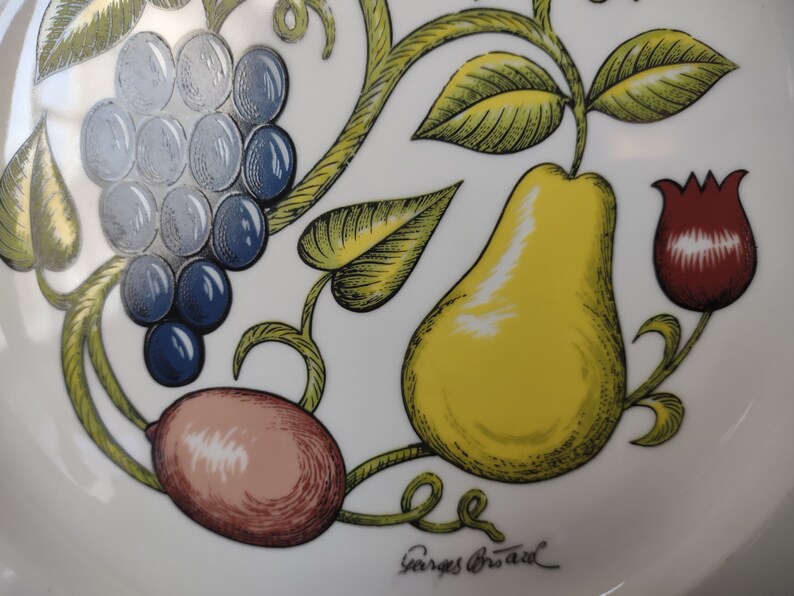 Set 4 Dinner Plate Arbor George Briard Fruit Grape Thanksgiving (lot ...
