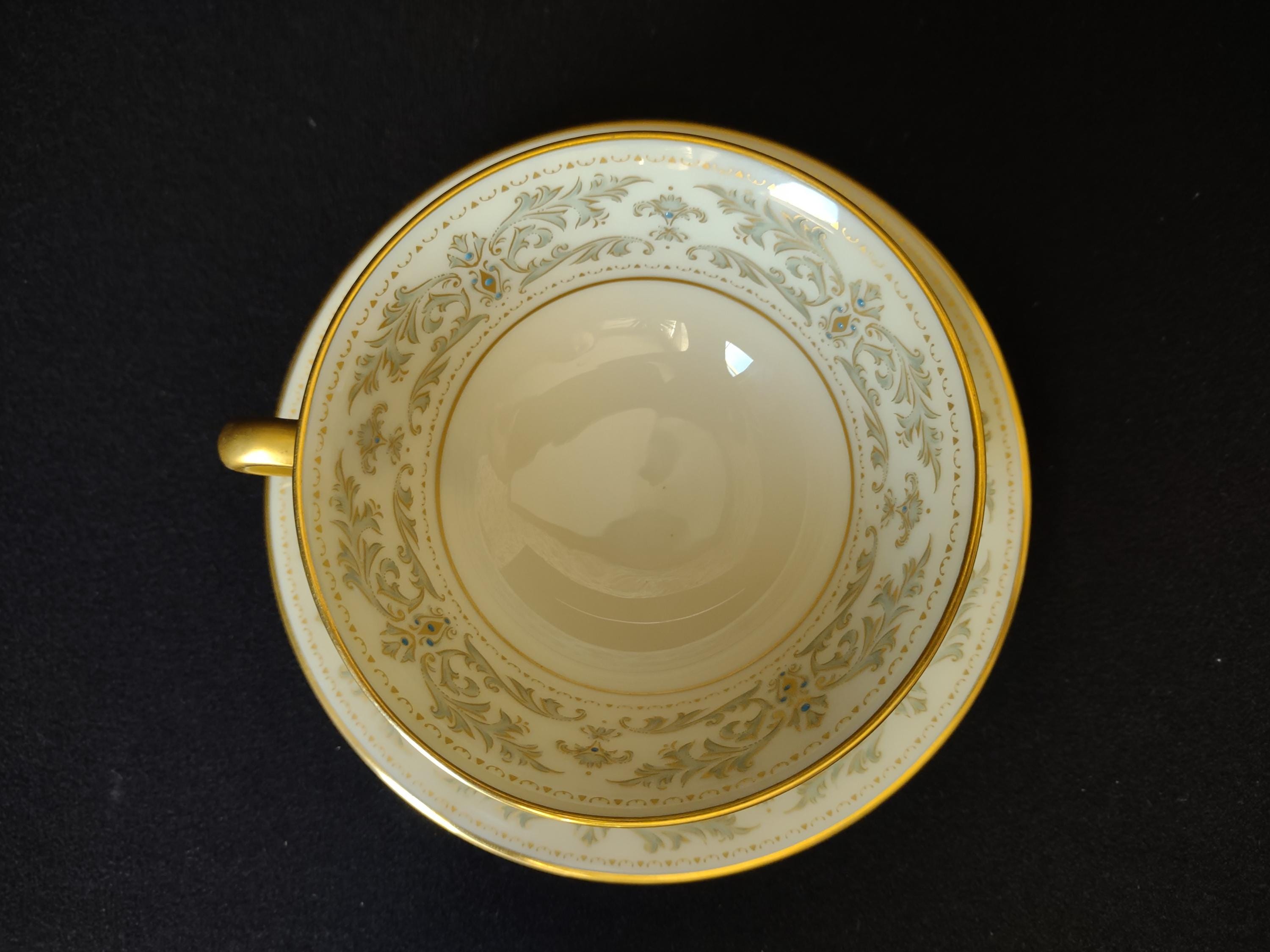 Vintage Lenox Noblesse Gold Trim Tea Cup With Saucer (lot 1805) - Etsy