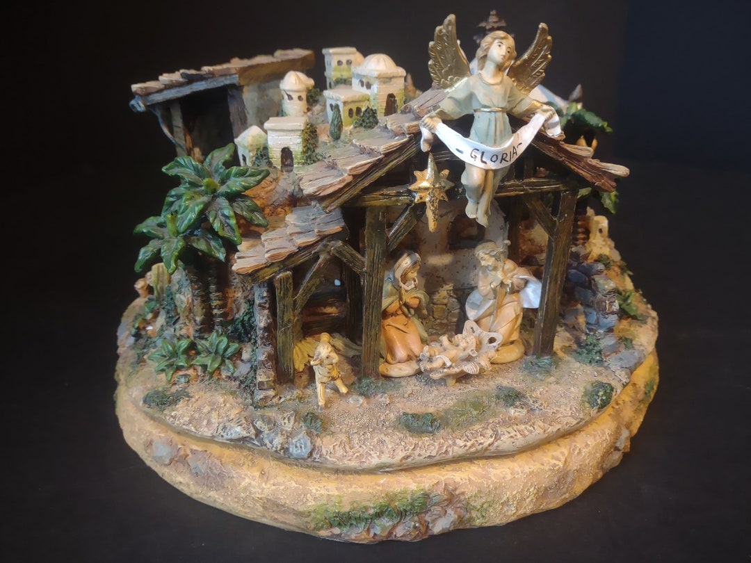 Vintage Christmas Musical Nativity Set lot 1373 - Etsy UK