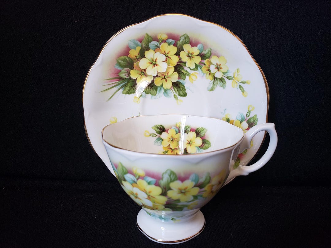 Vintage Royal Albert Floral Primula Demitasse Cup With Saucer (lot 2037 ...