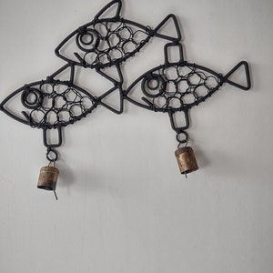 Vintage Primitive Rustic Christian Camel Fish Farmhouse Bell Wind Chime ...