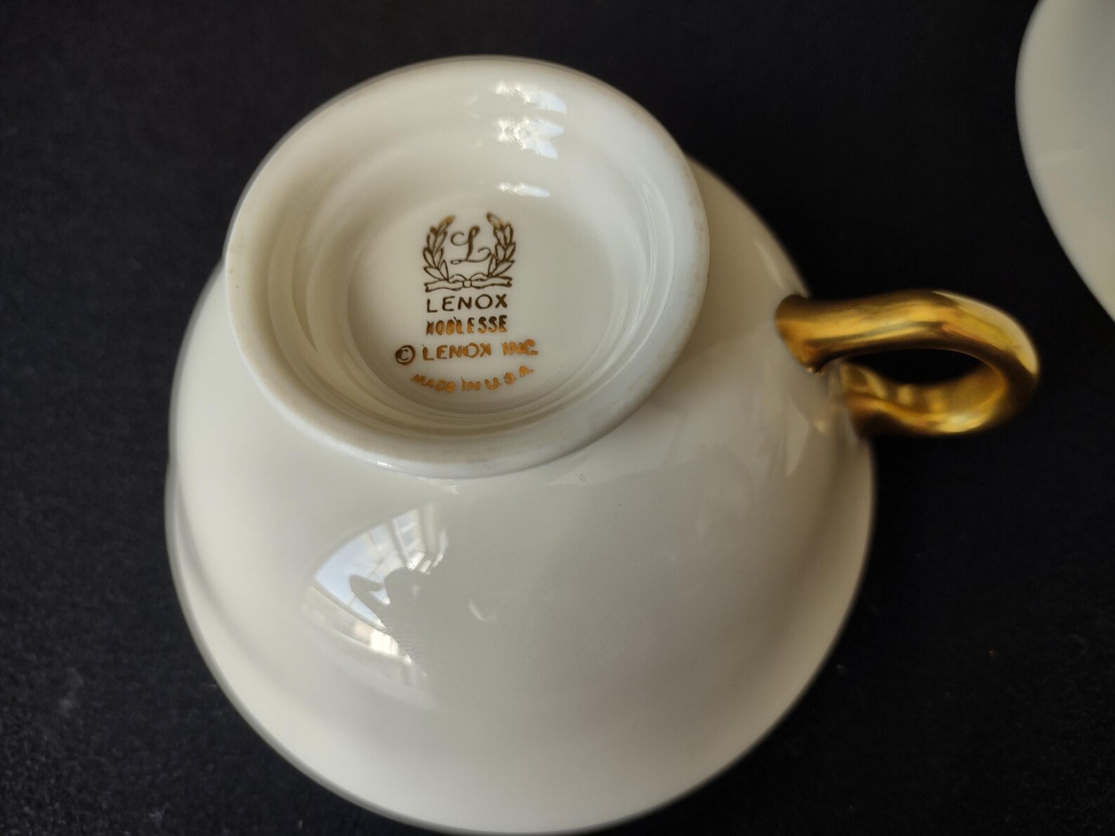 Vintage Lenox Noblesse Gold Trim Tea Cup With Saucer (lot 1805) - Etsy