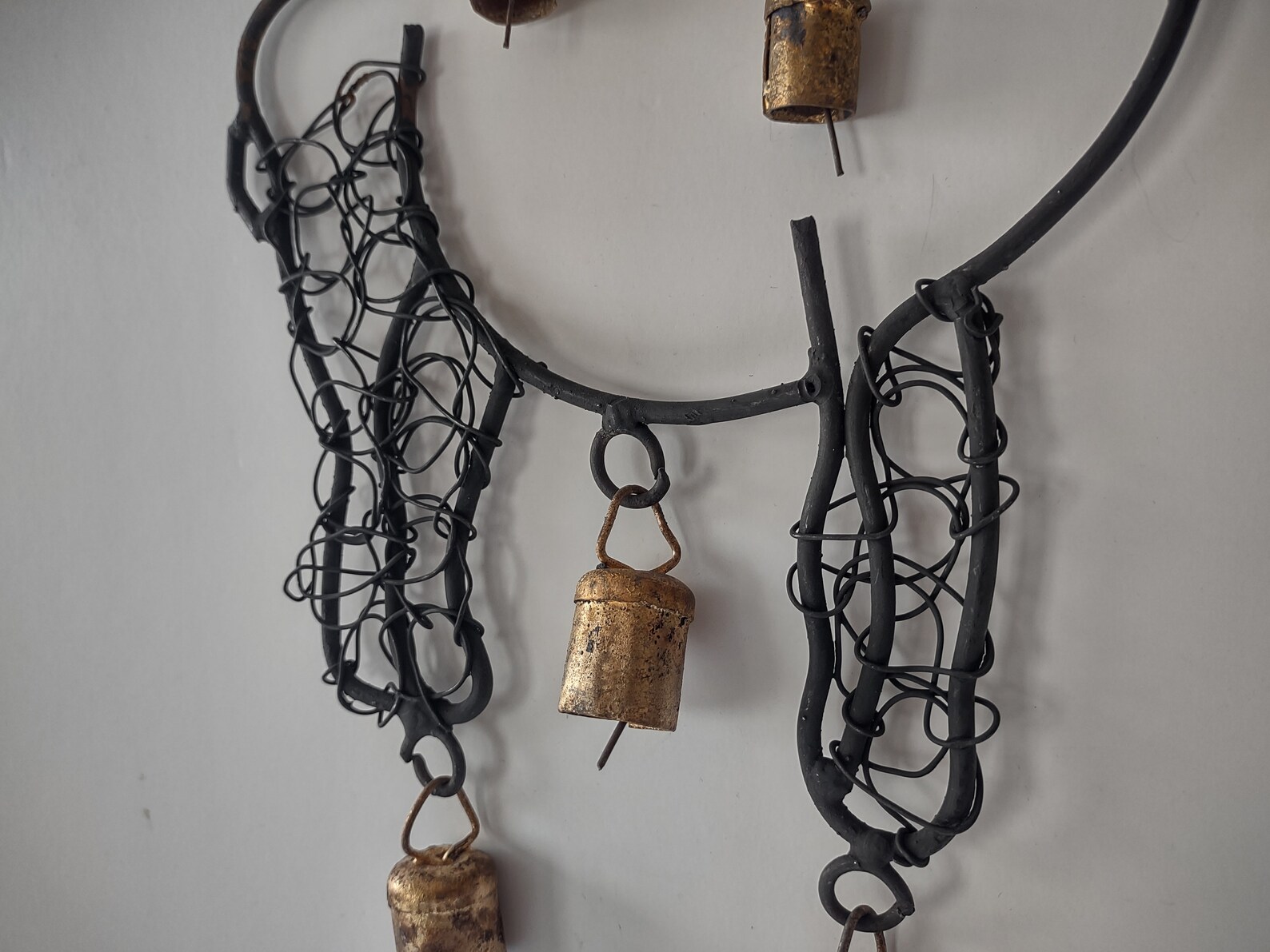 Vintage Primitive Rustic Christian Camel Fish Farmhouse Bell Wind Chime ...