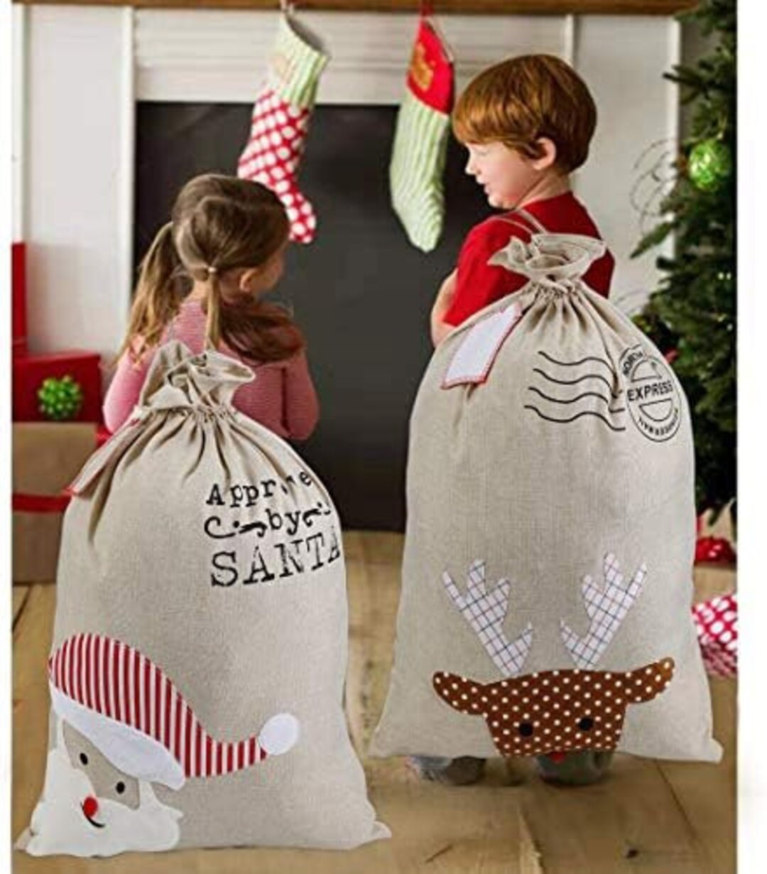 Large Christmas Santa Sack Personalised Xmas Christmas Gift - Etsy