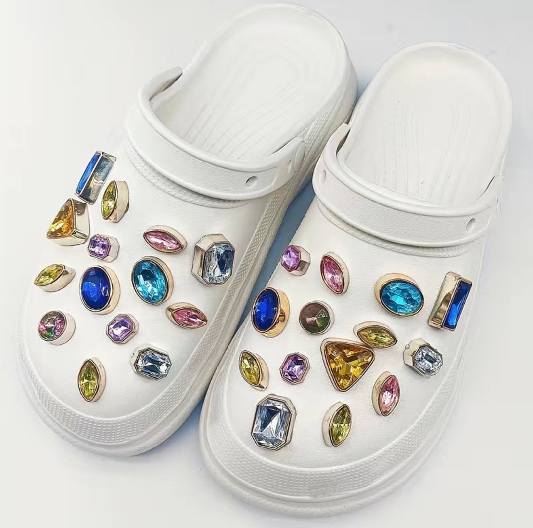 Colorful Rhinestone Shoe Clip , Crystal Shoe Charm , Shoe Pin , Crocs ...