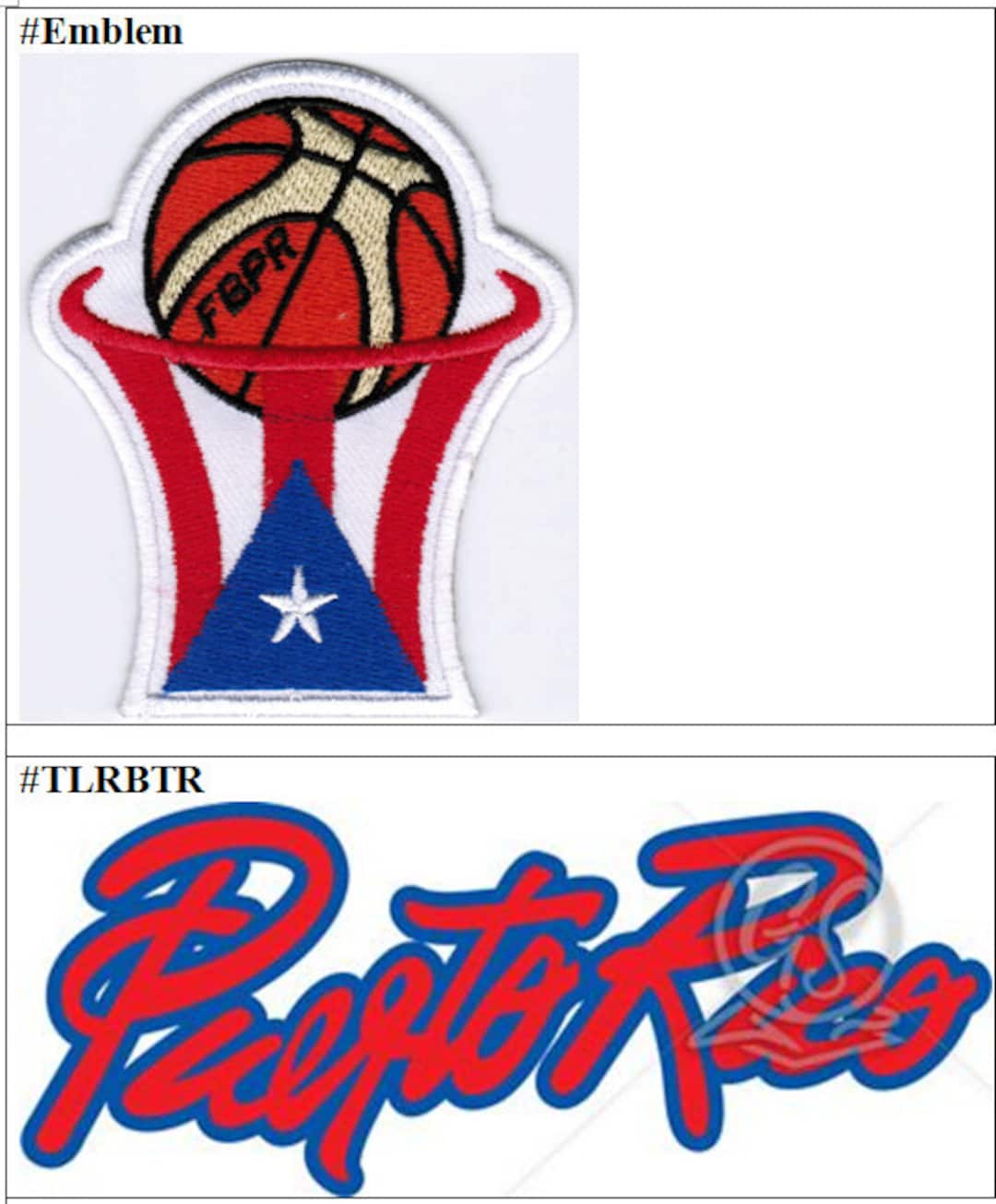 Puerto Rico National Basketball Team Badge Iron on Embroidered Patch - Etsy