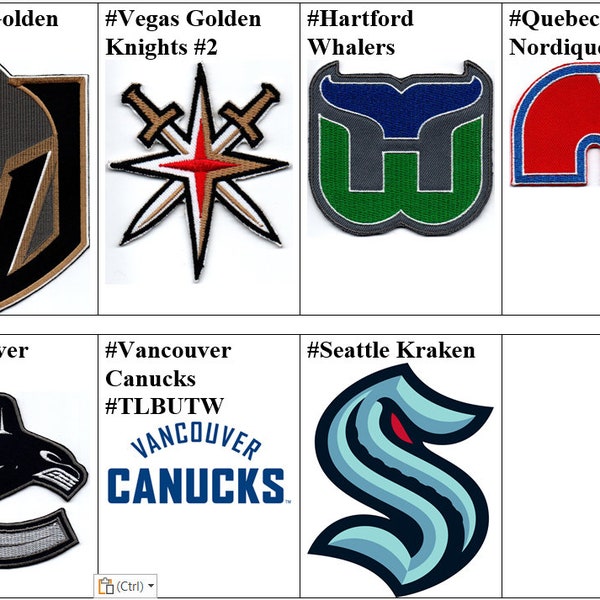 Nhl Embroidery - Etsy