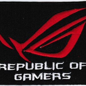 Asus Republic of Gamers ROG Computer Badge Iron on Embroidered Patch - Etsy