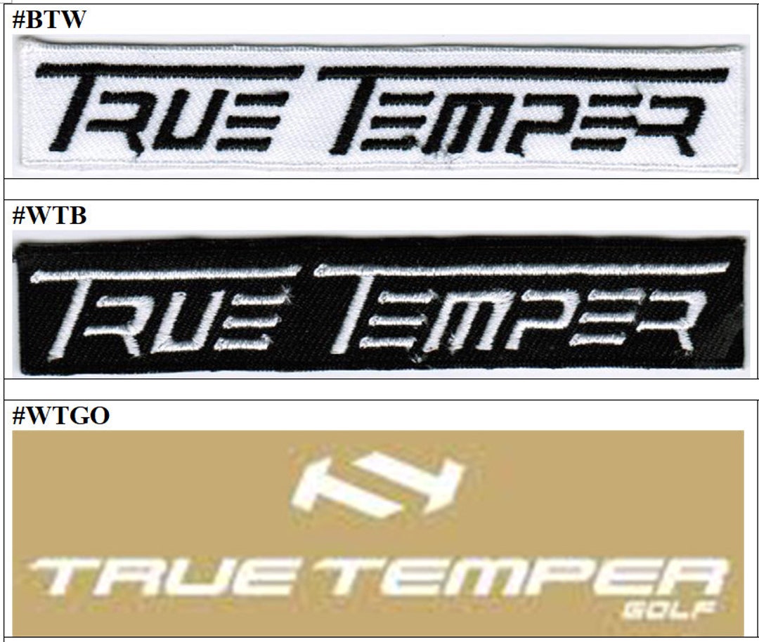 True Temper Sports Golf Badge Iron on Embroidered Patch - Etsy