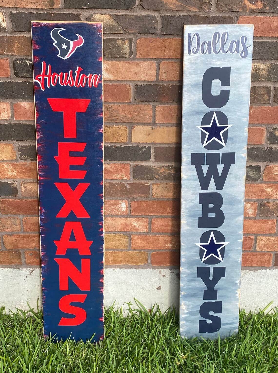 Two-sided Sports Team Porch Sign, Dallas Cowboys, Houston Astros - Etsy