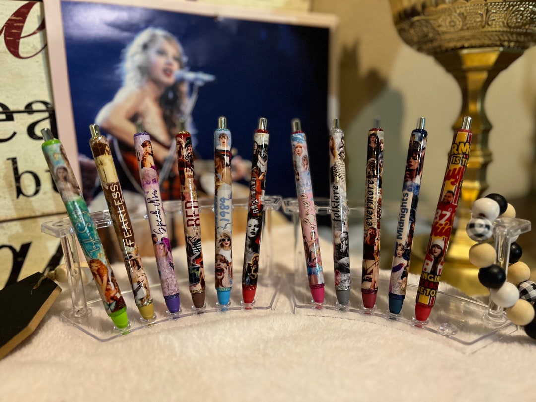 Taylor Swift Album Collage I Taylor and Travis Karma UV Resin Pen Wraps I Ink Joy Pens I ...