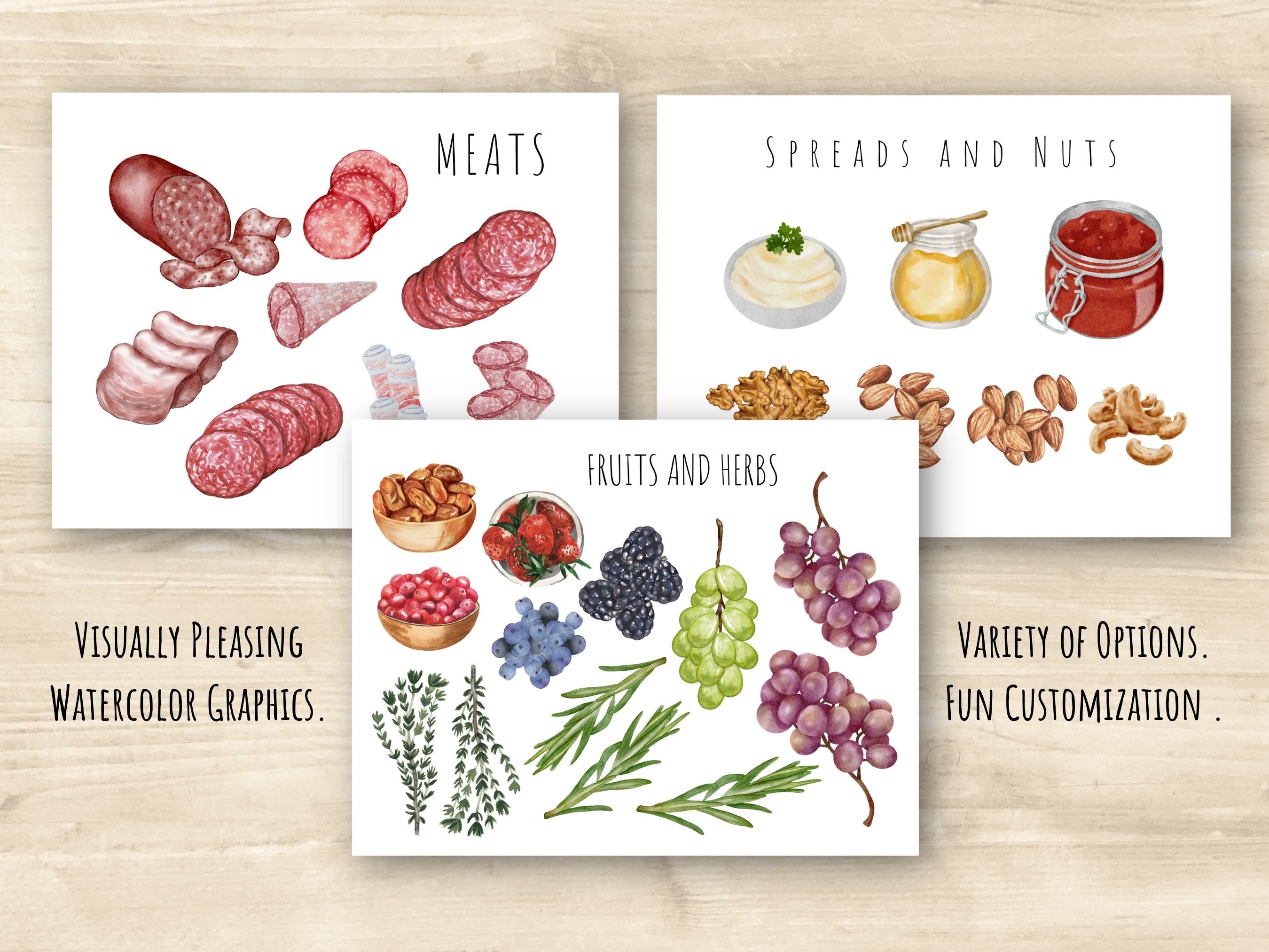 Charcuterie Board Printable | Kids Charcuterie Printable | Play Kitchen ...