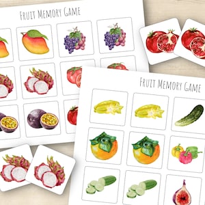 Fruit Printable Memory Game | Pre-school Printable | Homeschool ...
