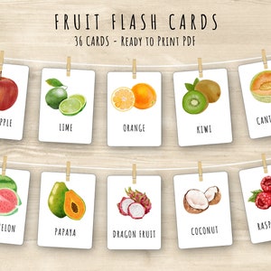 Fruit Printable Flash Cards | Pre-school Printables | Homeschool ...