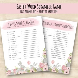 Easter Word Scramble Printable Children and Adult Game | Printables for ...