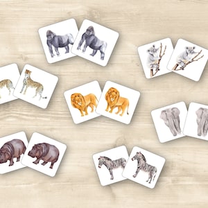 Animal Printable Memory Game | Pre-school Printable Game | Homeschool ...