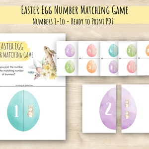 Easter Printable Number Matching Game | Printable Easter Activity ...