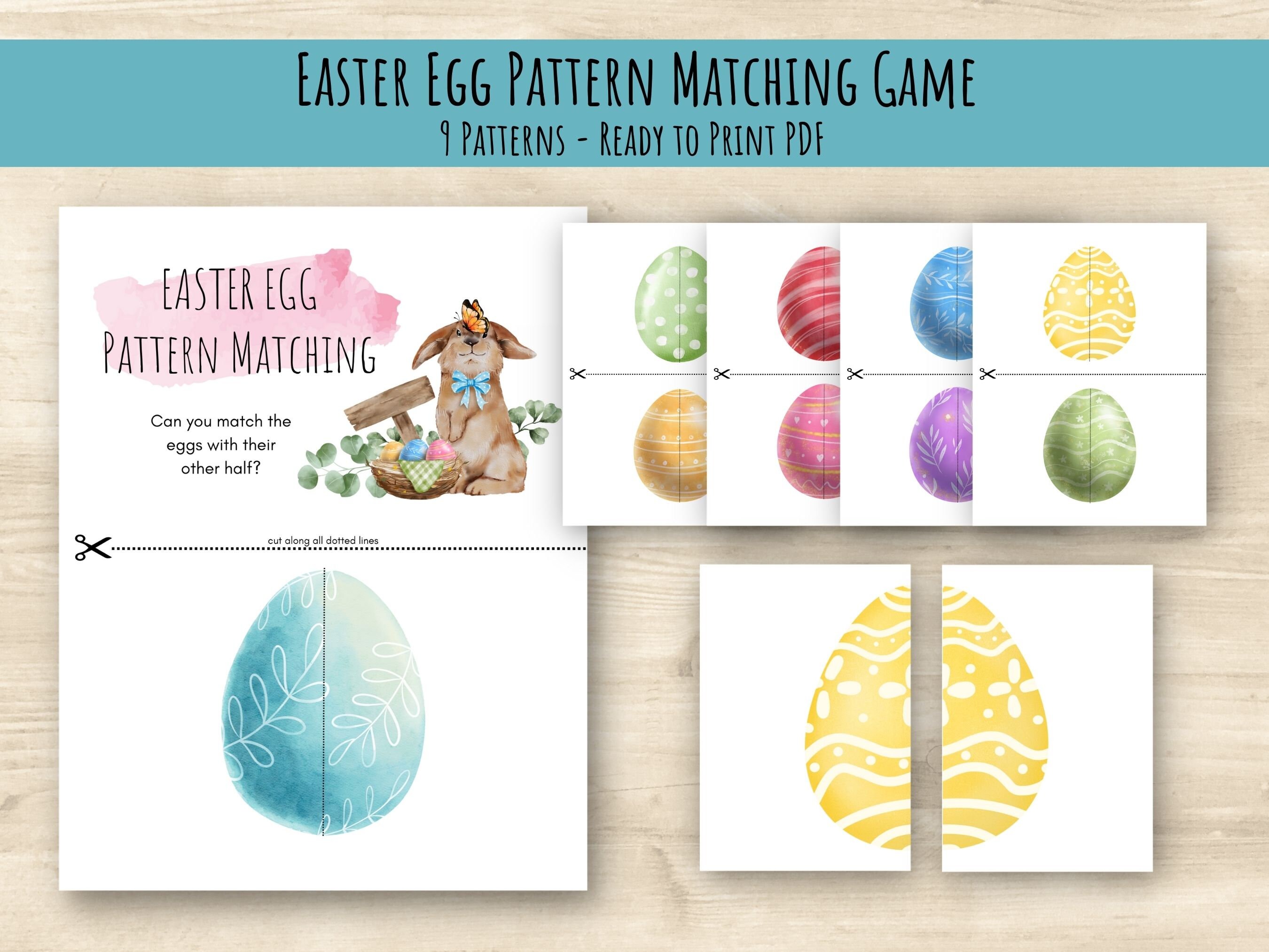 Easter Egg Printable Pattern Matching Game | Printable Easter Game ...