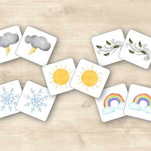 Weather Printable Memory Game | Pre-school Printable Game | Homeschool ...