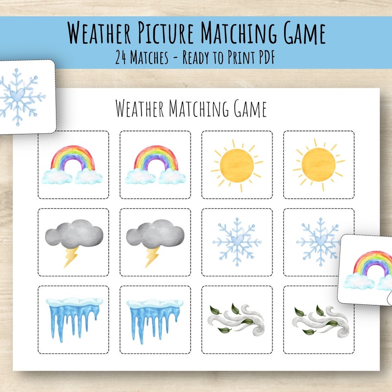 Printable Matching Games - Etsy