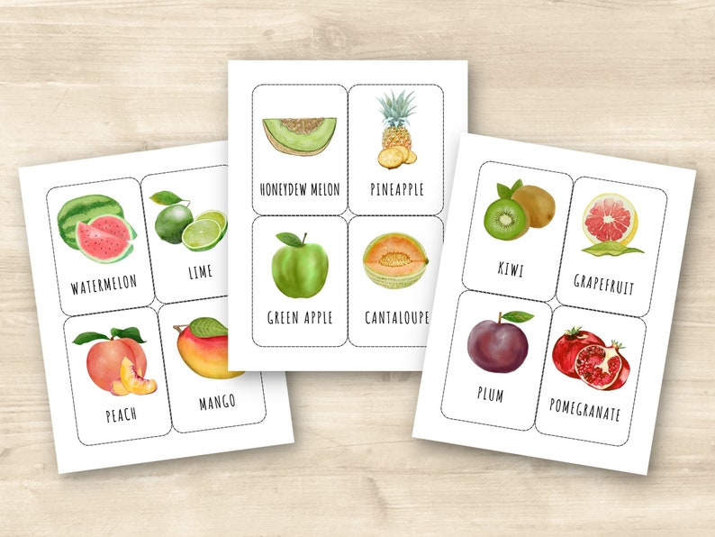 Fruit Printable Flash Cards | Pre-school Printables | Homeschool ...