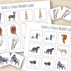 Animal Printable Memory Game | Pre-school Printable Game | Homeschool ...