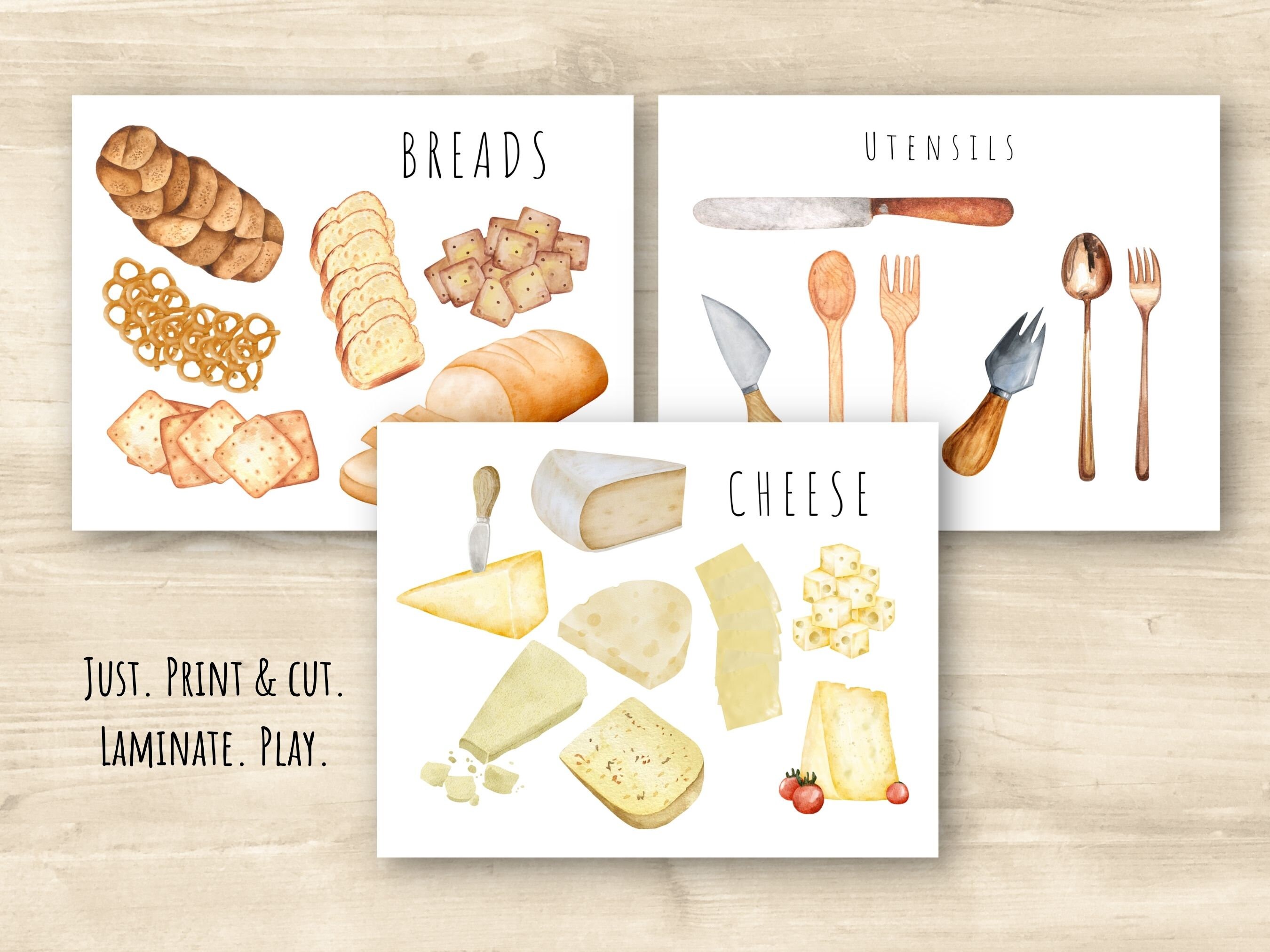 Charcuterie Board Printable | Kids Charcuterie Printable | Play Kitchen ...