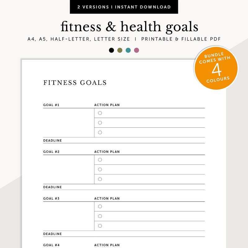 Physical Health Goals - Etsy
