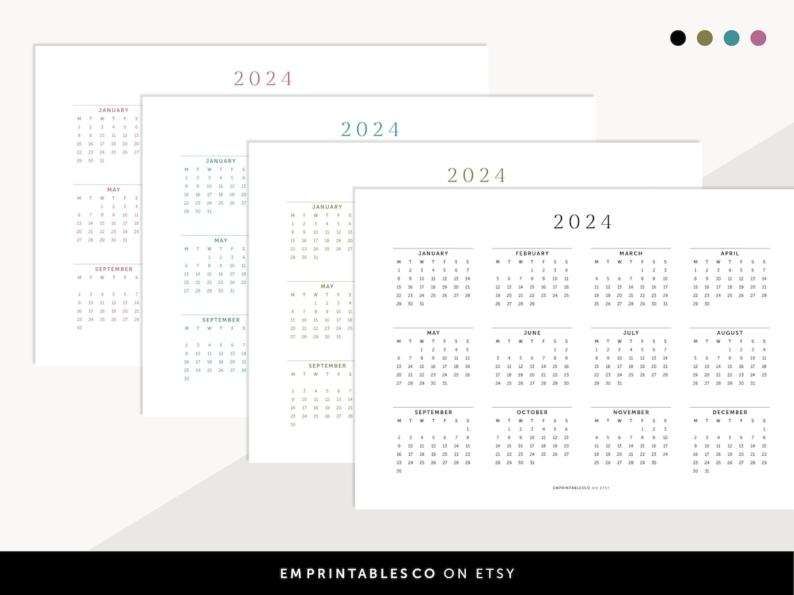 2024 Landscape Calendar, 2024 Table Calendar, 2024 Desk Calendar, 2024 ...