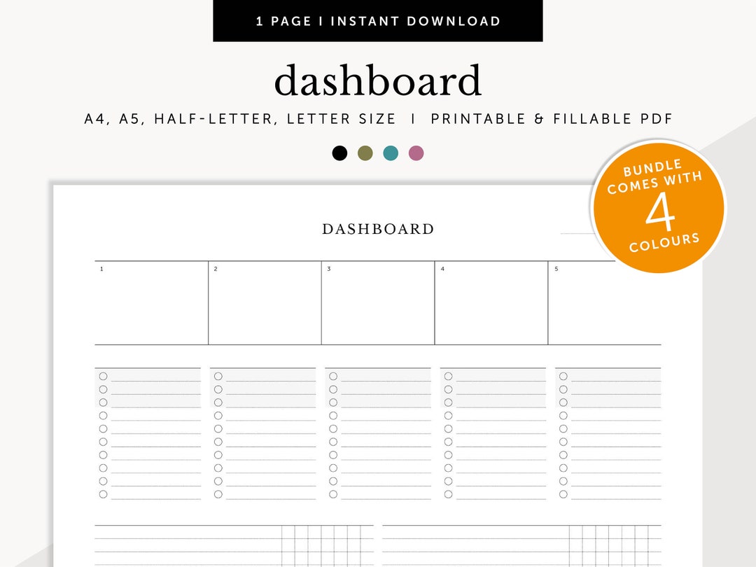 Flexible Dashboard, Project Overview, Productivity Planner, Task ...