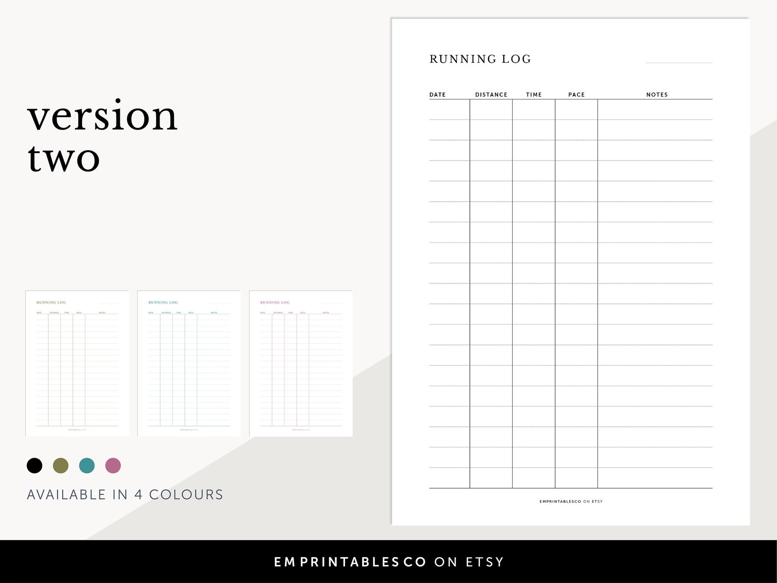 Running Log, Running Log, Running Journal, Running Diary, Run Overview ...