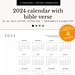 2024 Calendar With Bible Verses, 2024 Christian Planner, 2024 Yearly ...