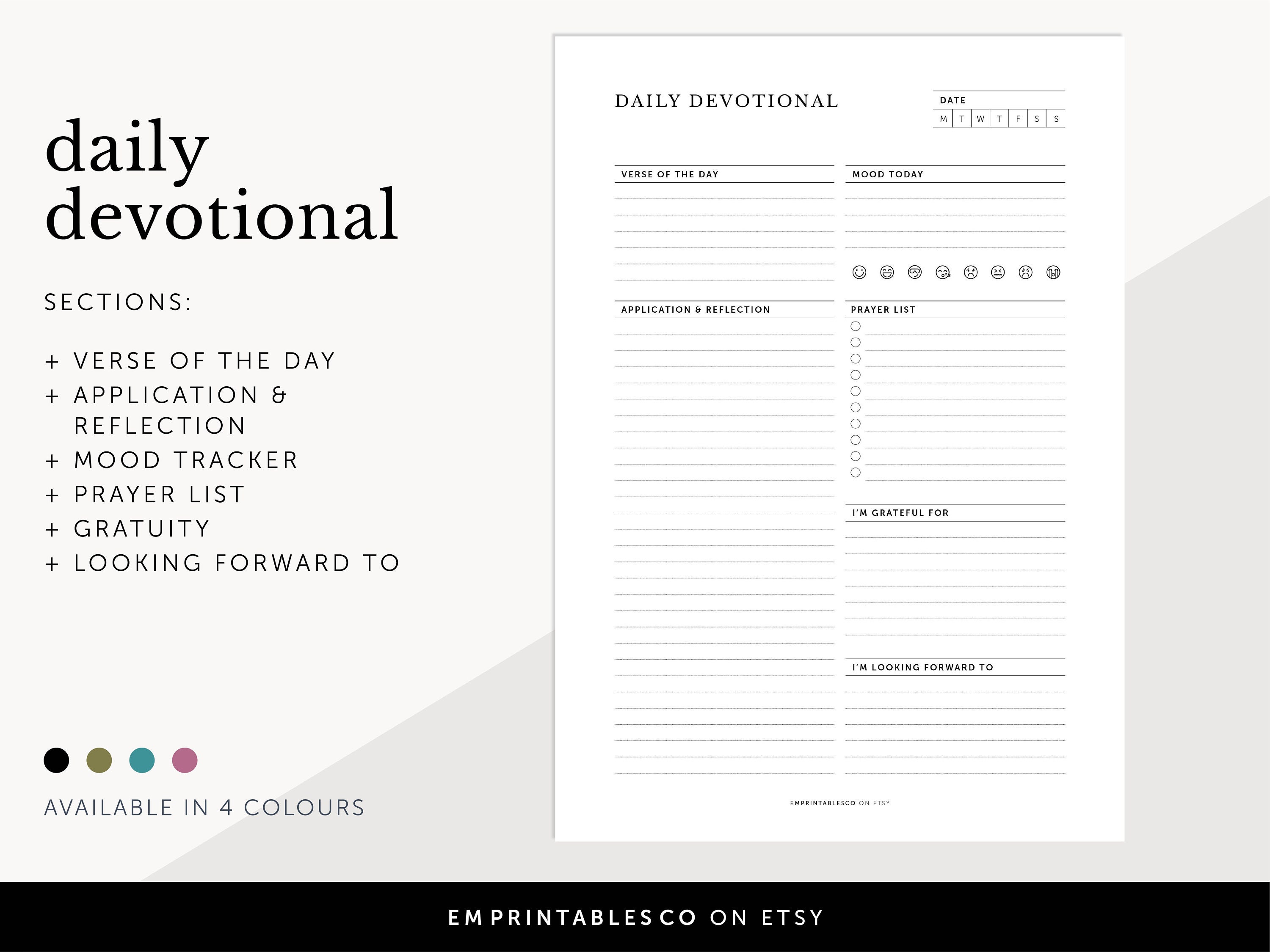 Daily Devotional, Daily Gratuity, Christian Planner, Daily Reflection ...