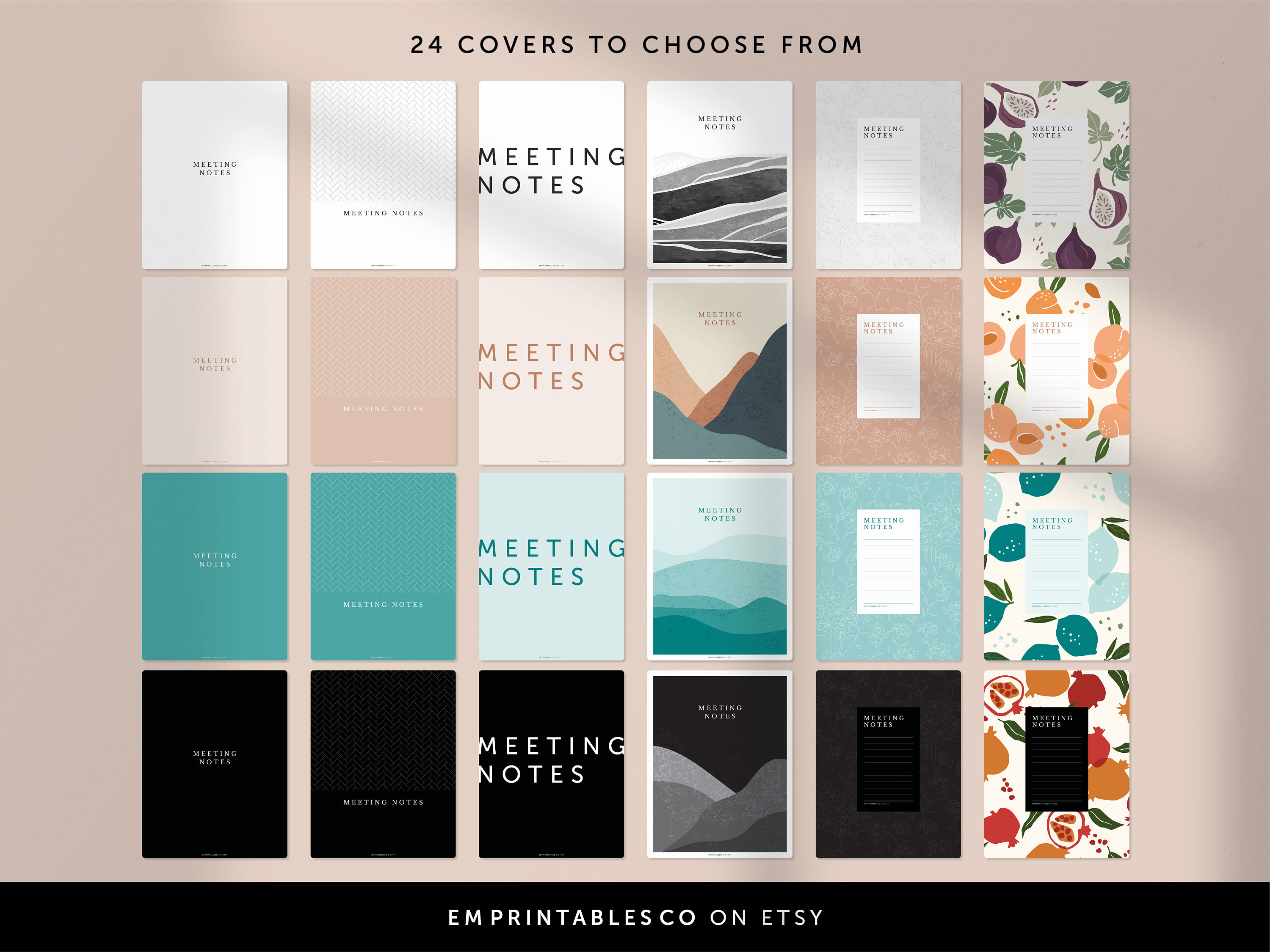 Digital Meeting Notes Template Meeting Minutes Digital Work - Etsy