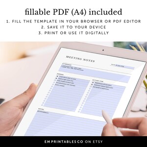 Meeting Agenda Template, Action Plan, Meeting Notes Template, Meeting ...