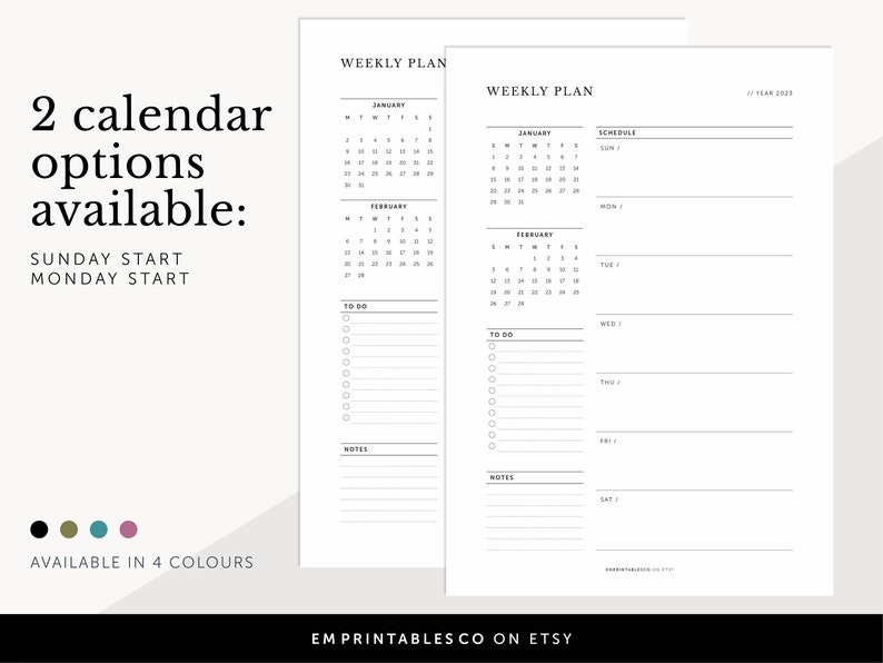 2023 Weekly Planner, 2023 Weekly Schedule With Calendar, to Do List ...