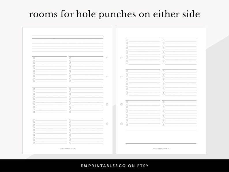 Blank Notes Template With Checklist, Blank to Do List With Focus Areas ...