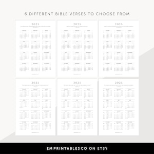 2025 Calendar With Bible Verses, 2025 Christian Calendar, 2025 Faith ...