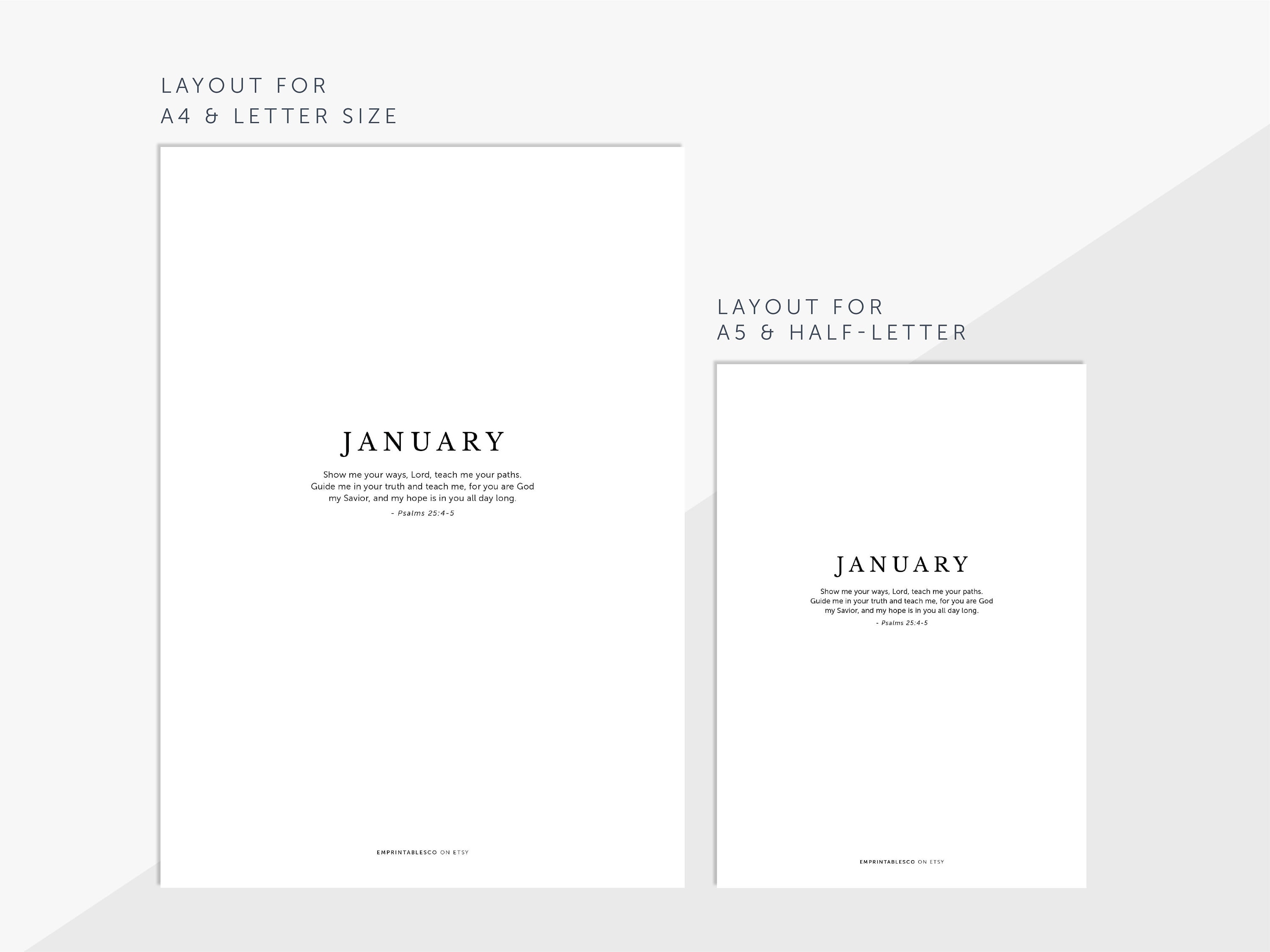 Monthly Planner Dividers, Printable Monthly Dashboards With Bible ...
